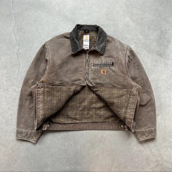Carhartt | Jackets & Coats | Vintage Carhartt Detroit Jacket J97 Cht Blanket Lined Faded ...